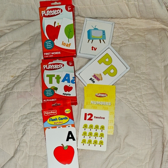 Fisher-Price | Toys | 4 Pack Playskool Flash Cards Bundle Set | Poshmark